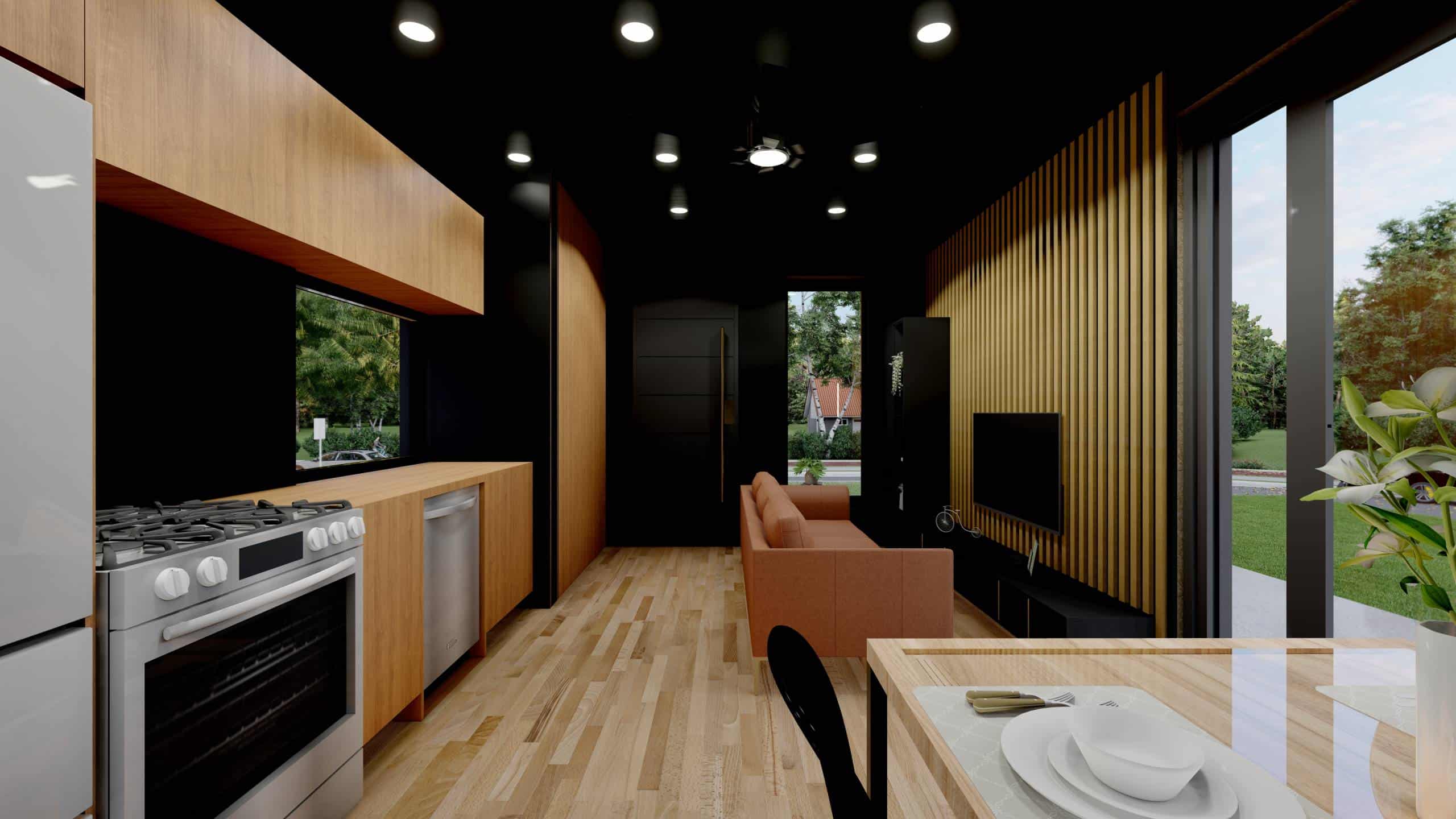 420SF Modern ADU - SIPs Paneling | Tuscany Doors